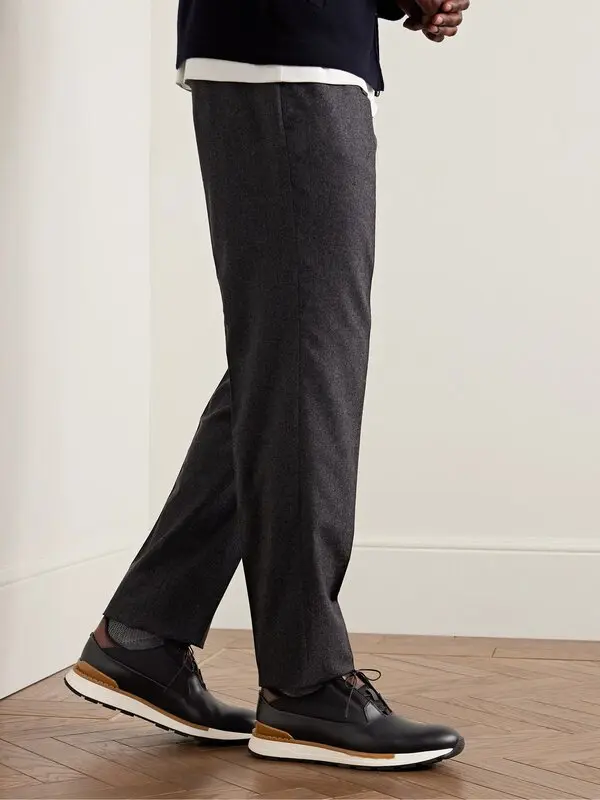 Berluti Fast Track Torino Leather And Shell Sneakers