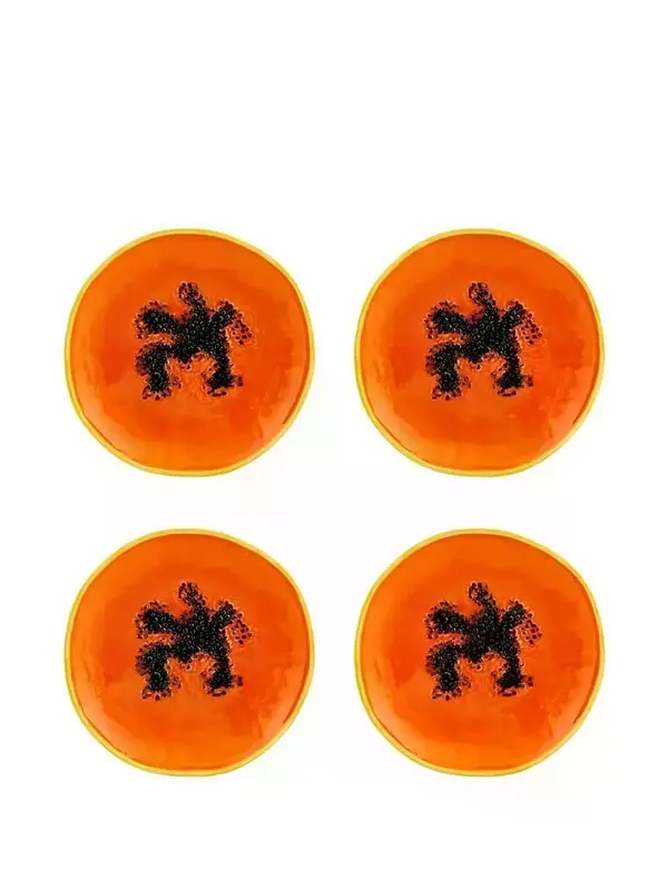 BORDALLO PINHEIRO Papaya Dessert Plate Set - Orange