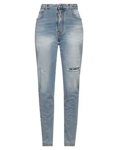 Dsquared2 Tapered Jeans With Leather Trims
