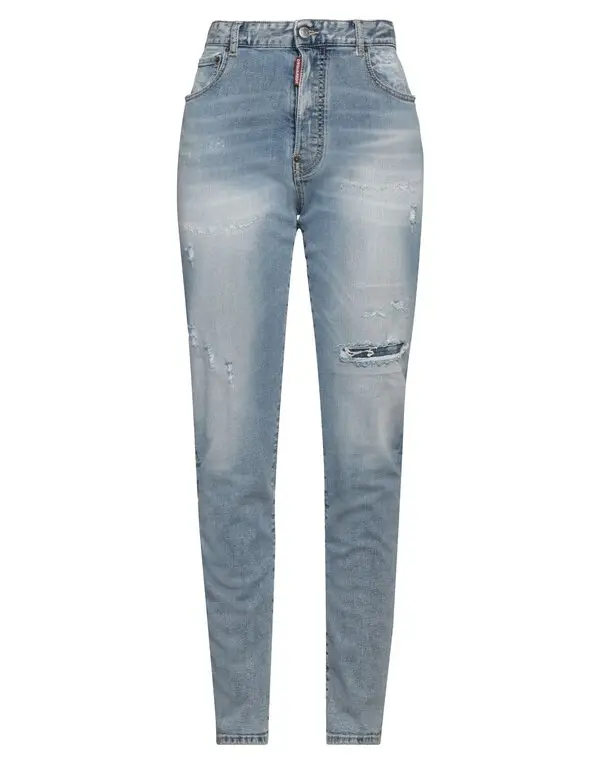 Dsquared2 Tapered Jeans With Leather Trims