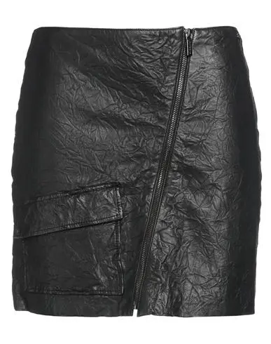 Armani Exchange Mini Lambskin Skirt - Black