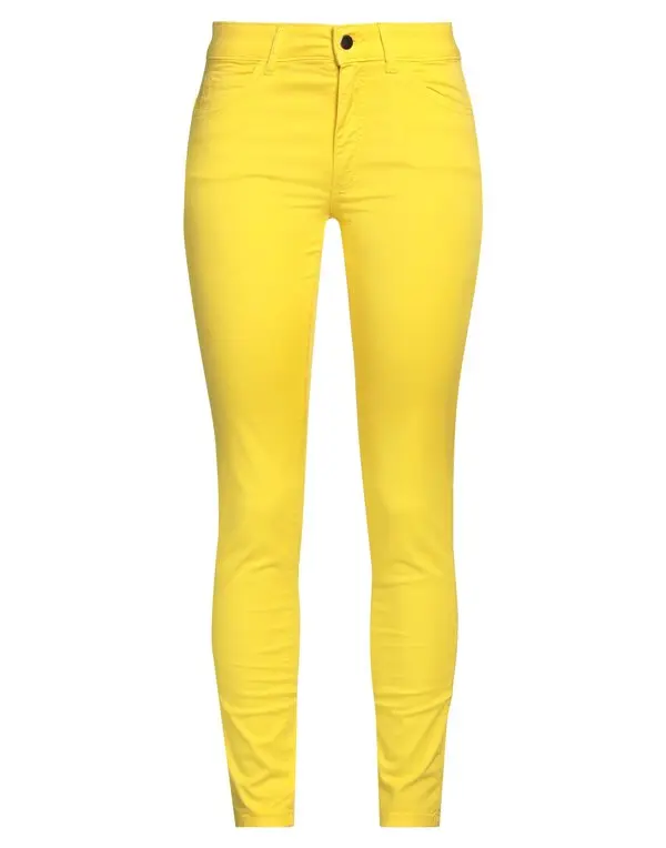 CARACTÈRE Skinny Gabardine Pants - Yellow