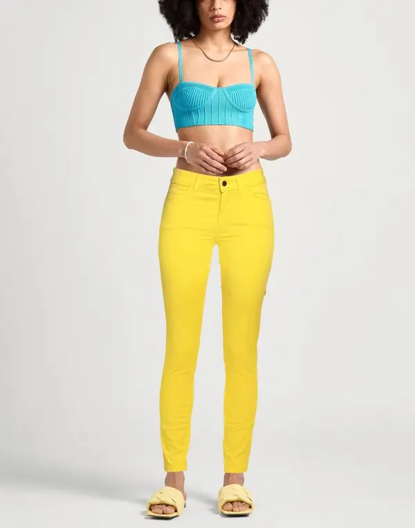 CARACTÈRE Skinny Gabardine Pants - Yellow
