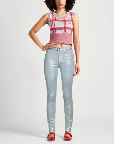 Armani Exchange Skinny Jeans With Metallic Finish - Blue