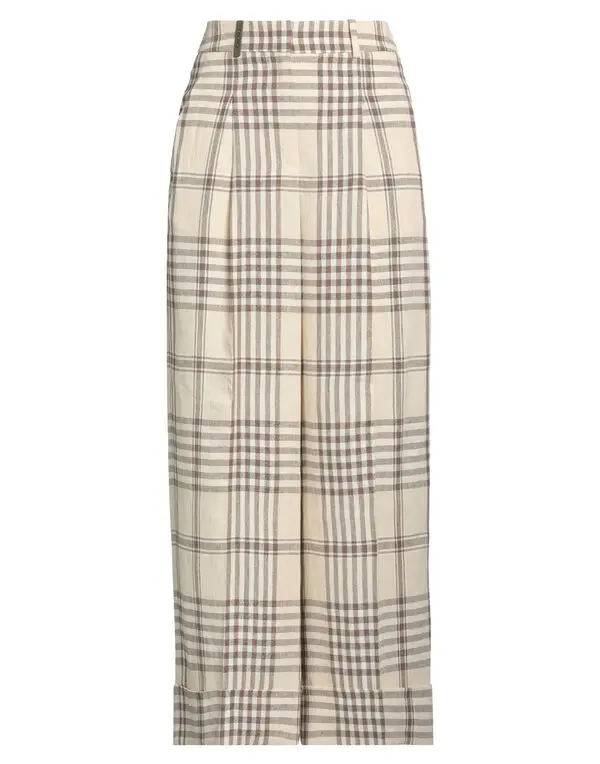 Peserico Wide-leg Tartan Pants