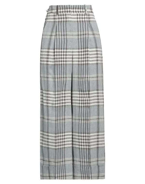 Peserico Wide-leg Tartan Pants