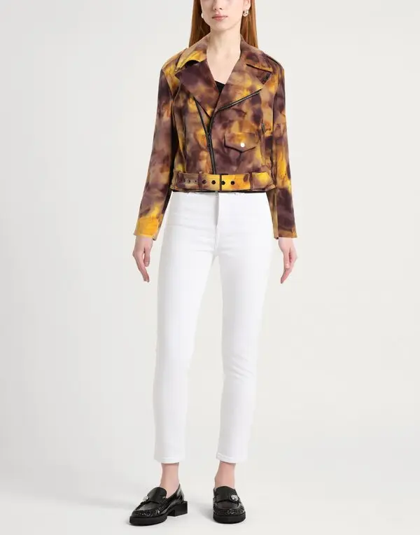 DONDUP Tie-dyed Velvet Biker Jacket