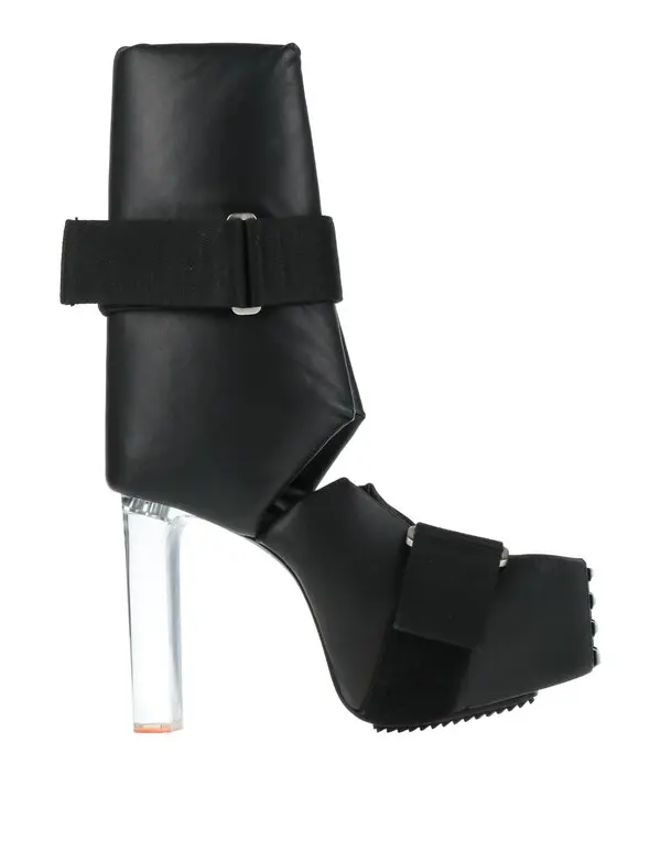 Rick Owens Leather And Textile Boots