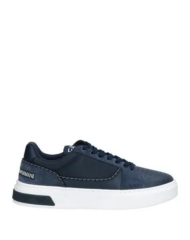 EA7 Cow Leather Sneakers - Navy