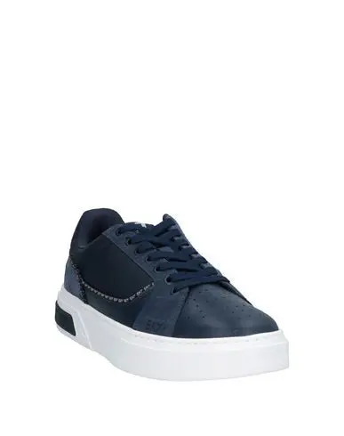 EA7 Cow Leather Sneakers - Navy