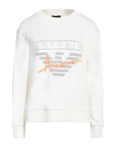 Emporio Armani Flocked French Terry Sweatshirt - Ivory
