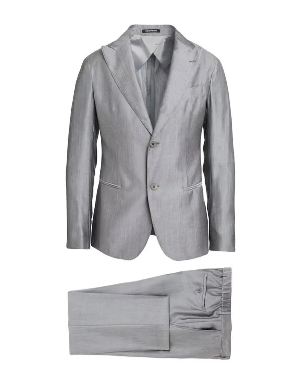 Emporio Armani Suit Size Virgin Wool, Lyocell - Grey
