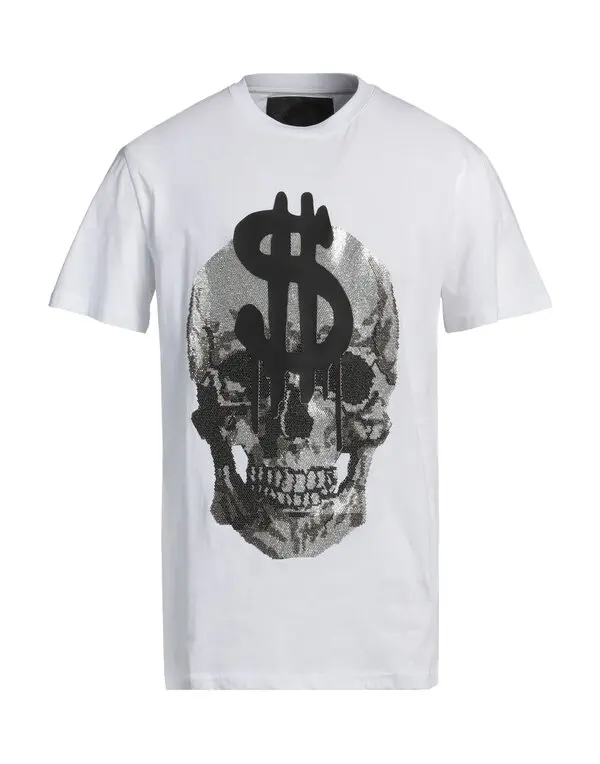 Philipp Plein T-shirt Size Cotton, Glass