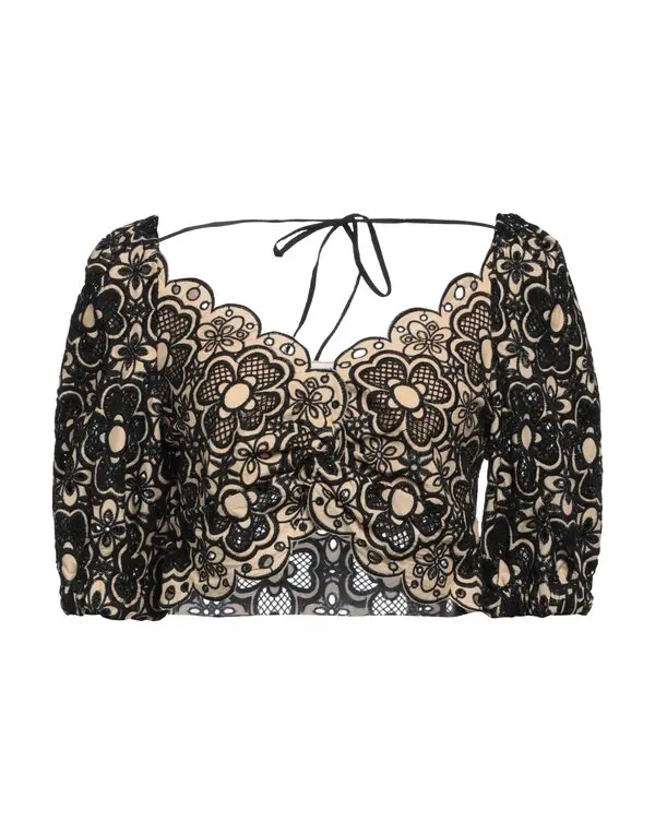 Sandro Broderie Anglaise Cropped Top