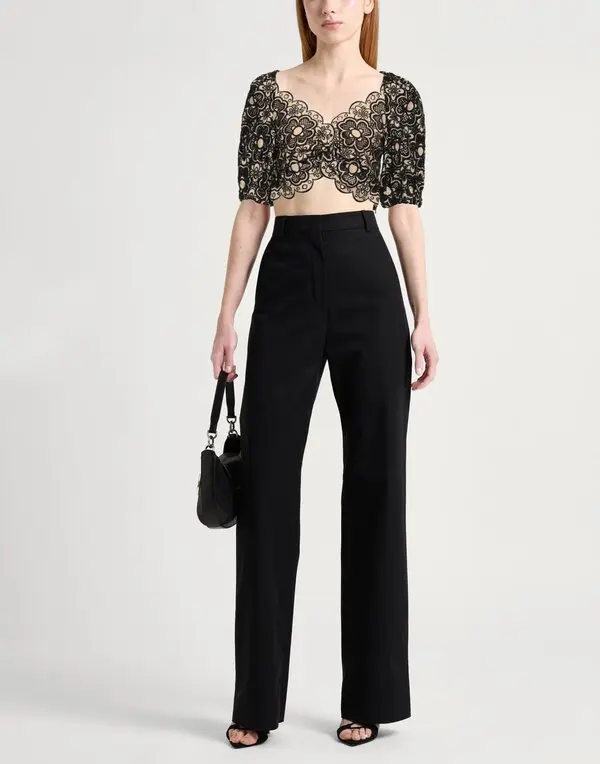 Sandro Broderie Anglaise Cropped Top