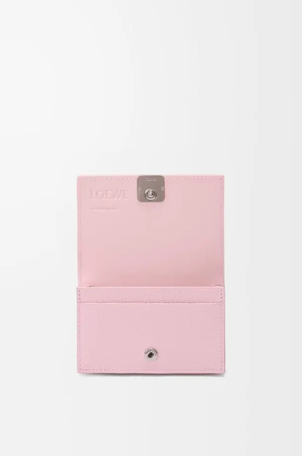 Loewe Anagram Business Cardholder In Pebble Grained Leather Skin - Blossom