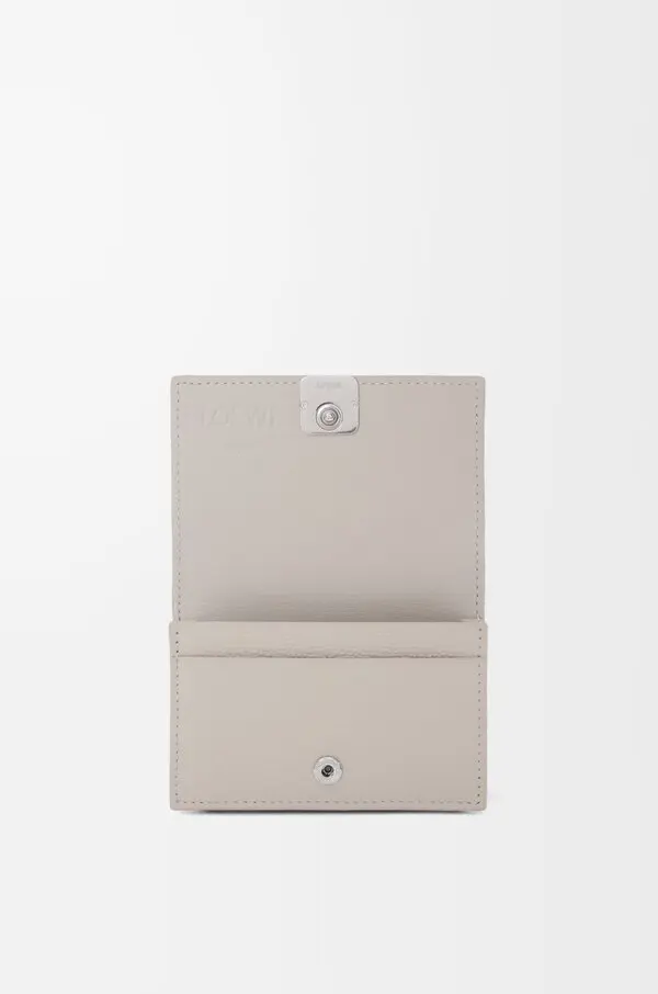 Loewe Anagram Business Cardholder In Pebble Grained Leather Skin - Light Ghost