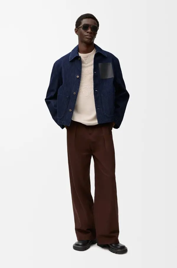 Loewe Workwear Jacket In Denim - Indigo Blue