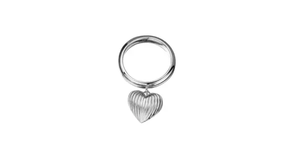 Jennifer Zeuner Jewelry Chara Heart Charm Ring - One-color