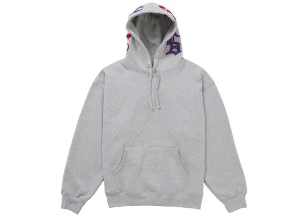 Supreme Logo Hooded Sweatshirt - Heather Grey