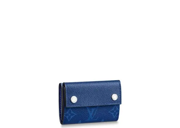 LOUIS VUITTON Discovery Compact Wallet Monogram Pacific Taiga - Blue