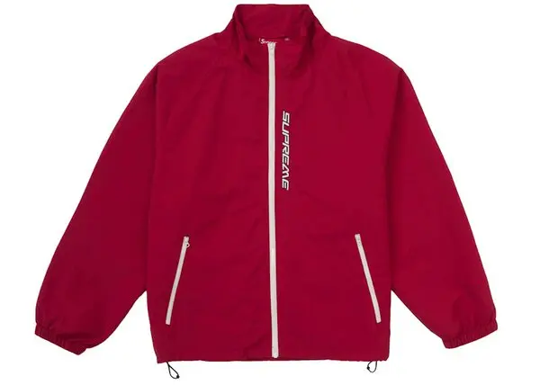 Supreme Contrast Zip Track Jacket - Red