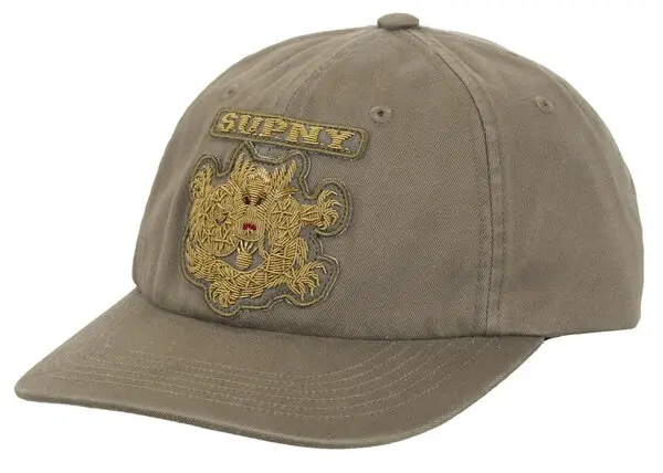 Supreme Bullion Dragon 6-panel Cap - Olive