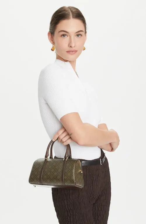 Tory Burch Mini T Monogram Barrel Bag - French Press