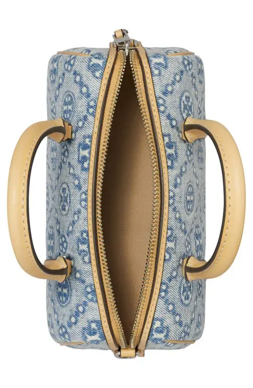 Tory Burch T Monogram Denim Barrel Bag