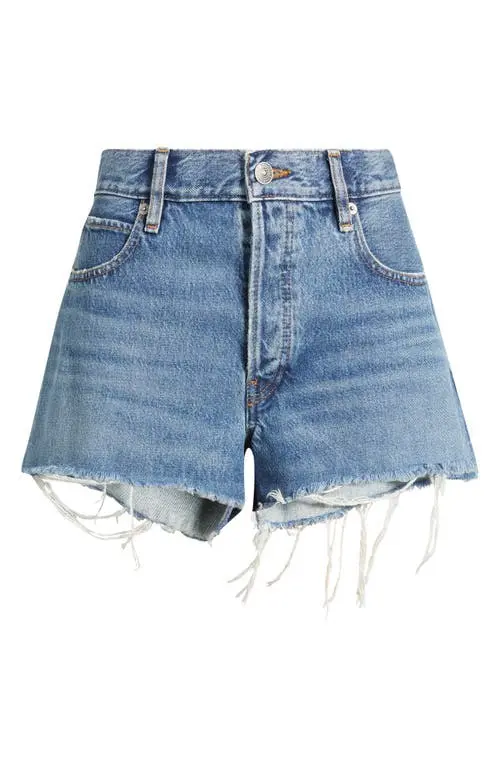 FRAME The Hang Frayed Hem Denim Short - Delilah