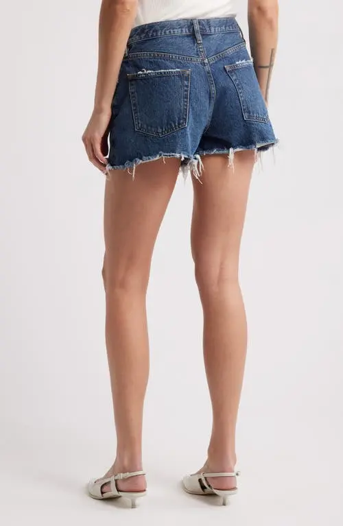 FRAME The Hang Frayed Hem Denim Shorts - Rafael