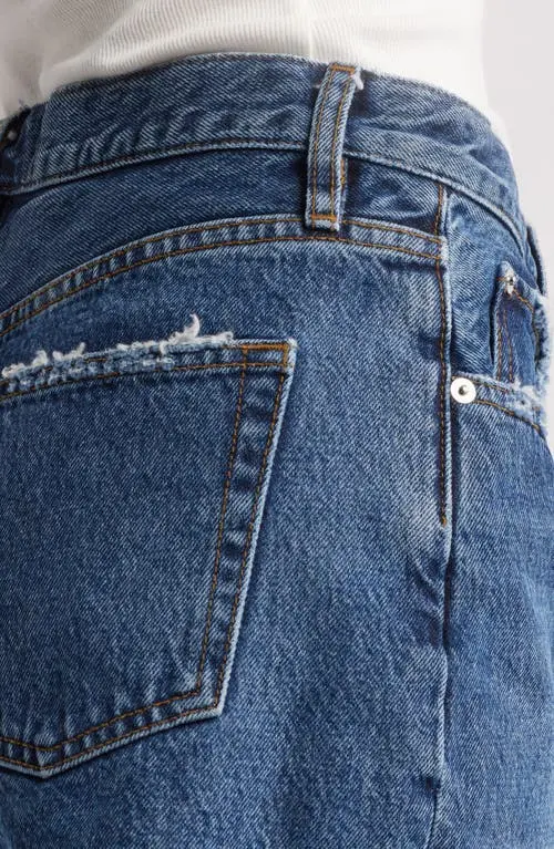 FRAME The Hang Frayed Hem Denim Shorts - Rafael