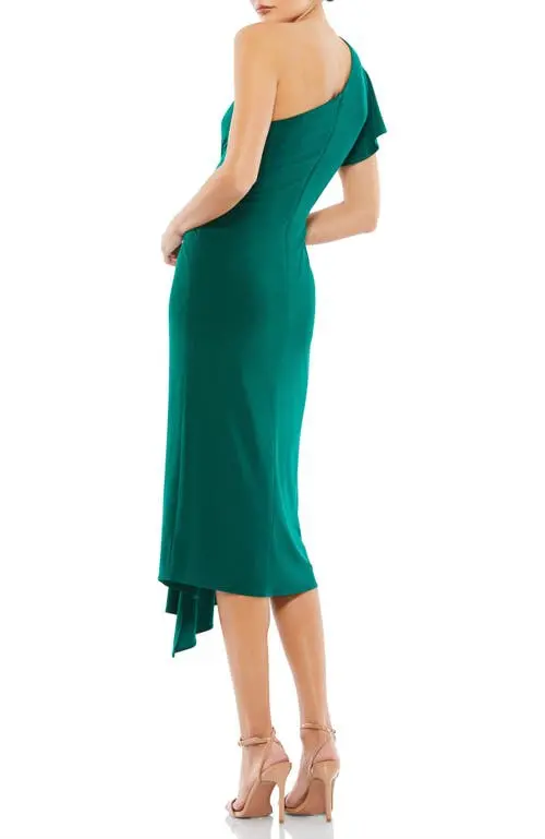 Mac Duggal One-shoulder Midi Dress