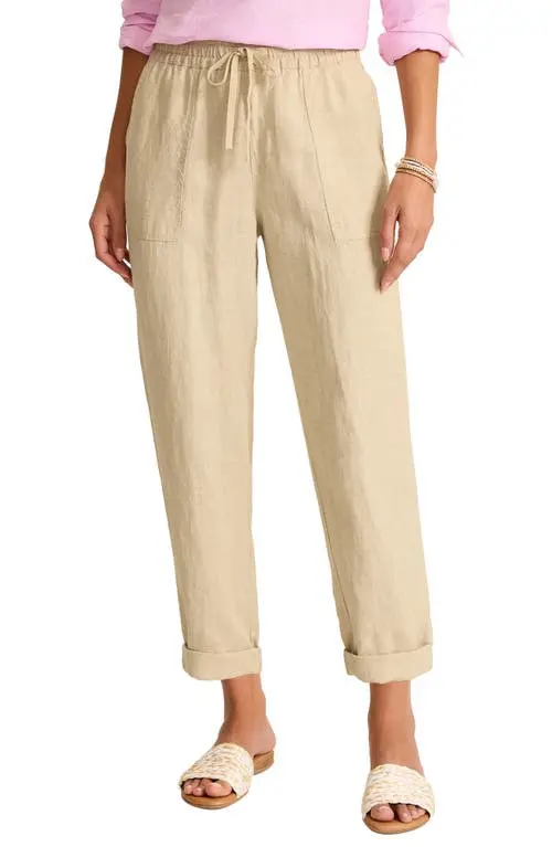 Tommy Bahama Two Palms Tapered Linen Drawstring Pants - Natural