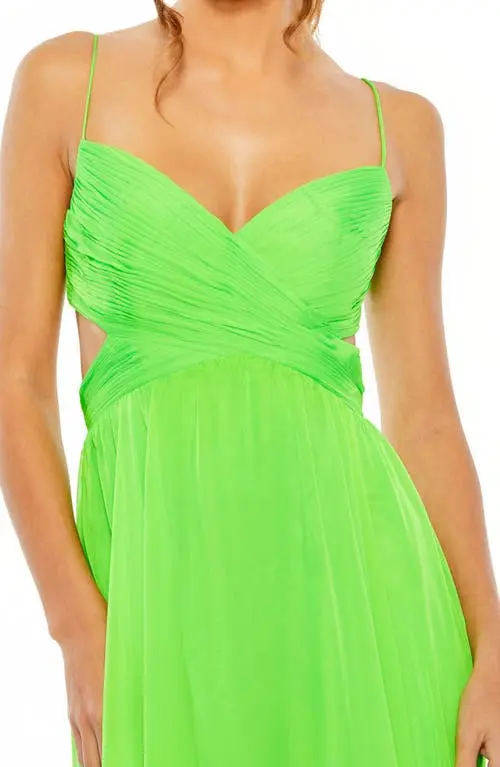 Mac Duggal Cut-out Chiffon Tiered Gown
