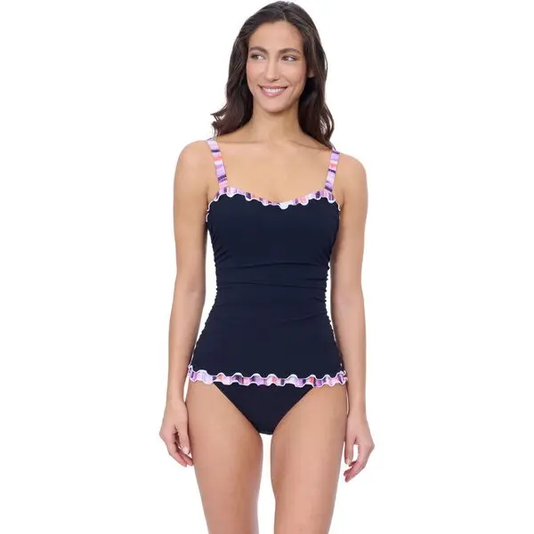 GOTTEX Riga D Cup Center Ruched Tankini - Black