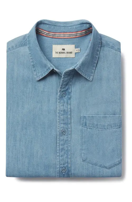 THE NORMAL BRAND Denim Button-up Shirt - Light Wash