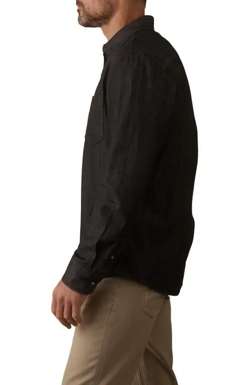 THE NORMAL BRAND Denim Button-up Shirt - Washed Black