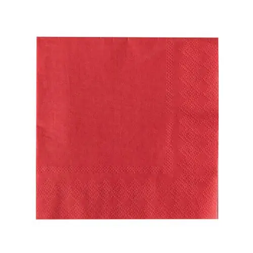 JOLLITY & CO Solid Color Large Napkins - Cherry