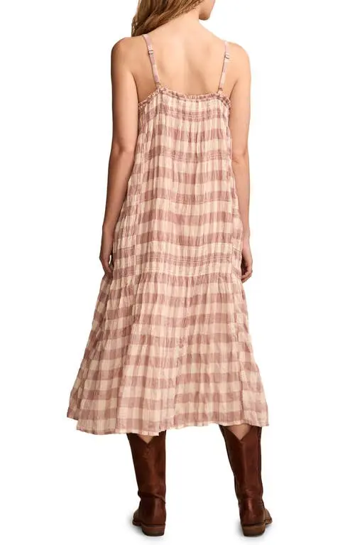 Lucky Brand Smocked Sleeveless Midi Dress