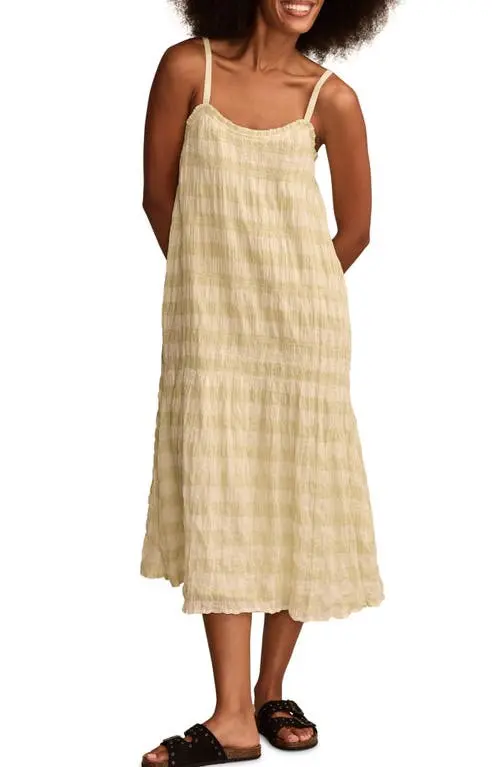 Lucky Brand Smocked Sleeveless Midi Dress