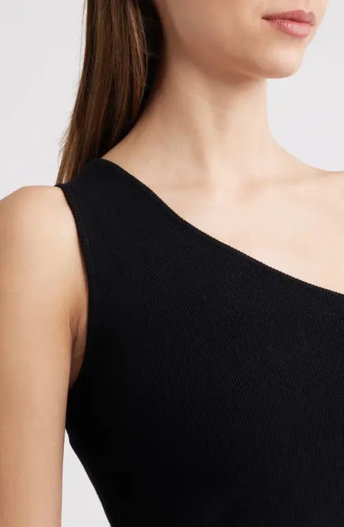 Rails Anita One-Shoulder Mixed Media Midi Dress In Black - 45% Off |  Editorialist