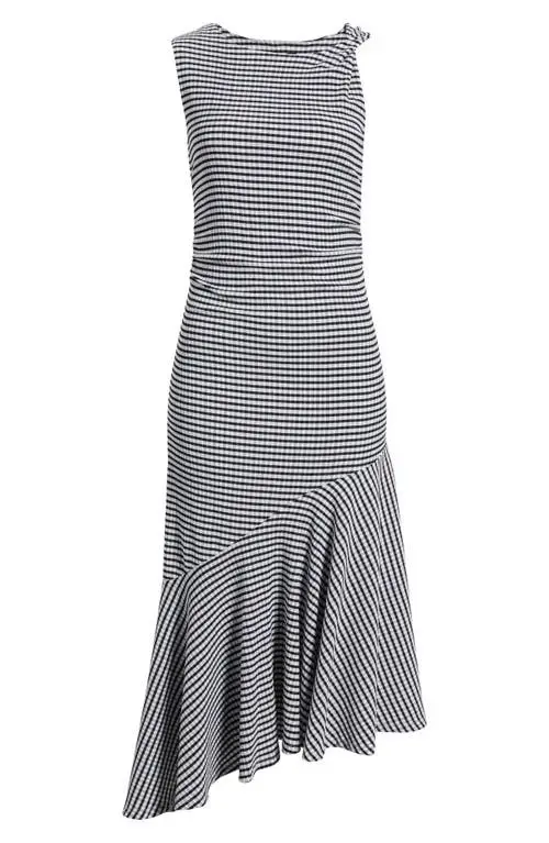 Rails Daija Seersucker Sleeveless Asymmetric Midi Dress