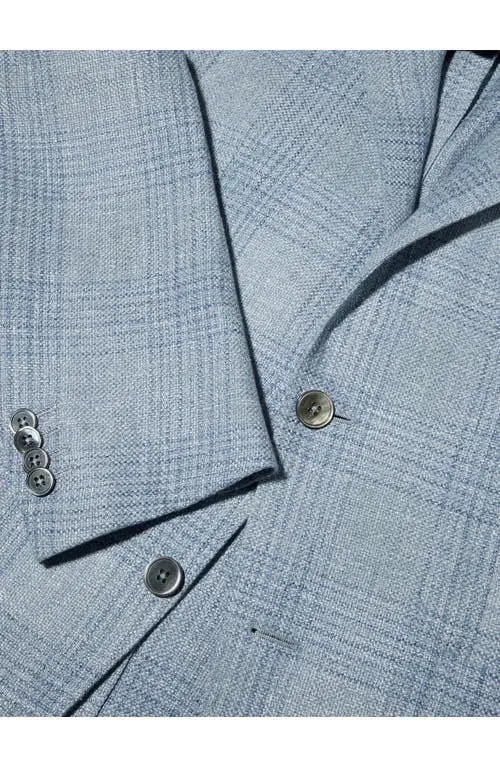 Zegna Crossover Plaid Linen Sport Coat