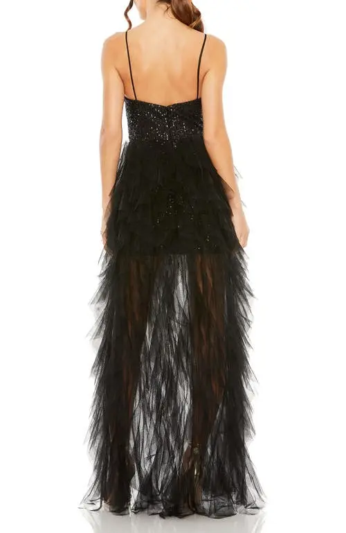 Mac Duggal Sequin High-low Mini Dress