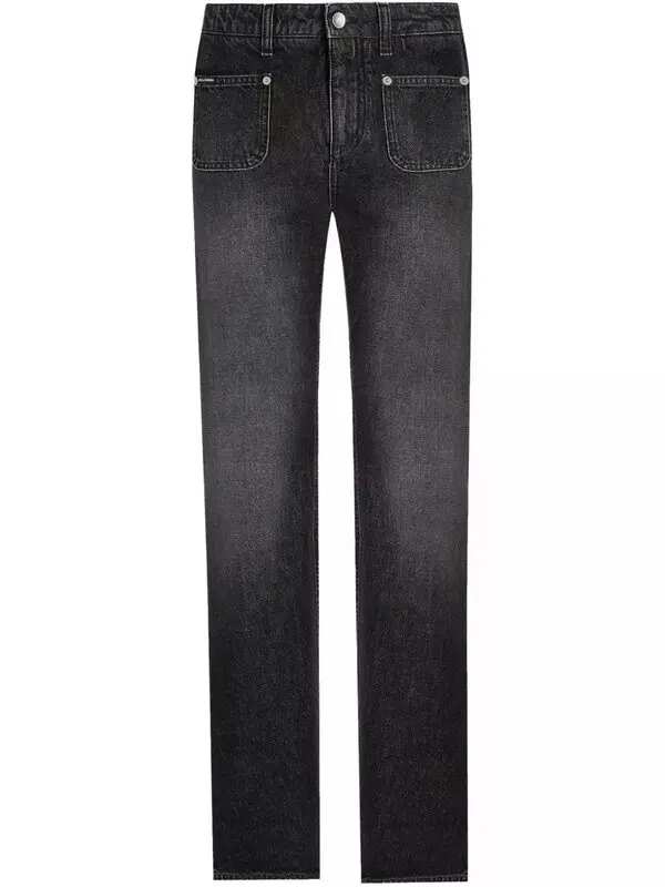 Dolce & Gabbana Logo-plaque Jeans - Black