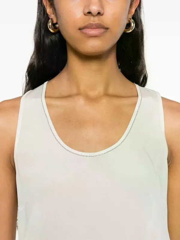 Peserico Bead-embellished Tank Top - Neutrals