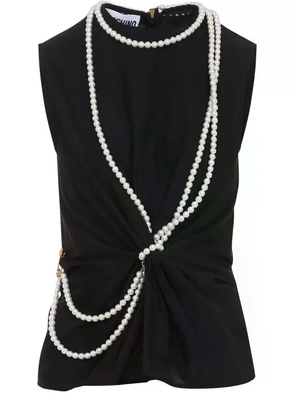 Moschino Pearl-detailing Top