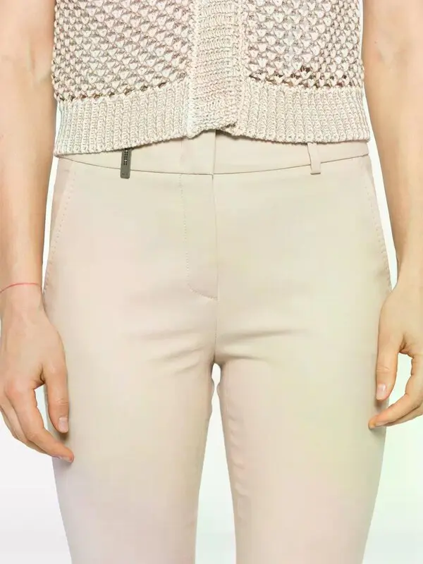 Peserico Pressed-crease Tapered Trousers - Neutrals
