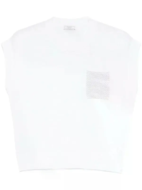 Peserico Fine-knit Vest - White